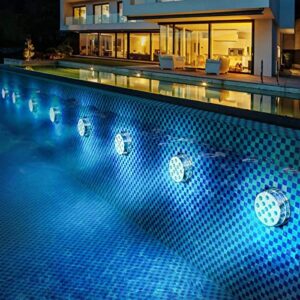 Classic Pool Lights LED Remote Control RGB Diving Light Battery-Powered Underwater Night Light Outdoor Vase Bowl Garden Christmas Party Decoration Pond Lights