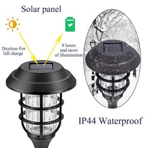 GIGALUMI Solar Pathway Lights Outdoor, 8 Pack Bright Solar Lights, Yard Lights Outdoor Solar Powered, Waterproof AUTO ON/Off Solar Garden Lights for Pathway, Landscape, Walkway, Driveway (Cold White)