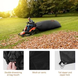 Upgraded Lawn Tractor Leaf Bag Grass Catcher Bag Garden Leaf Bag 6.6x4.3 ft Wear-Resistant Foot Standard Large Capacity Lawn Mower Grass Bag Fast Leaf Collection for All Lawn Tractor