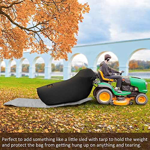 Upgraded Lawn Tractor Leaf Bag Grass Catcher Bag Garden Leaf Bag 6.6x4.3 ft Wear-Resistant Foot Standard Large Capacity Lawn Mower Grass Bag Fast Leaf Collection for All Lawn Tractor