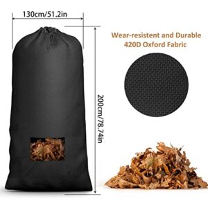 Upgraded Lawn Tractor Leaf Bag Grass Catcher Bag Garden Leaf Bag 6.6x4.3 ft Wear-Resistant Foot Standard Large Capacity Lawn Mower Grass Bag Fast Leaf Collection for All Lawn Tractor