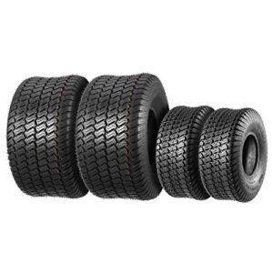 maxauto set of 4 lawn mower turf tires 15×6-6 front & 20×10-8 rear,4pr,tubeless