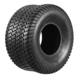 MaxAuto Set of 4 Lawn Mower Turf Tires 15x6-6 Front & 20x10-8 Rear,4PR,Tubeless