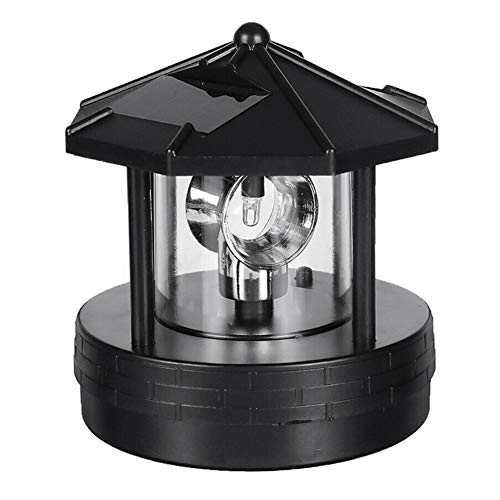 Solar Lighthouse 360 Degree Rotating Solar Lighthouse Led Solar Powered Lighthouse, Lighthouse Lights Outdoor Waterproof Rotating Led Light Garden Decor