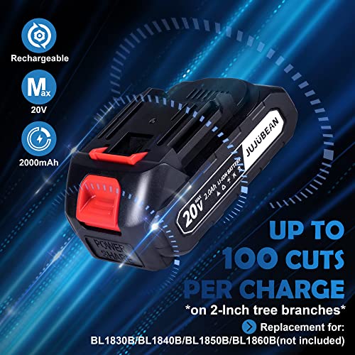 Mini Chainsaw 6 Inch Cordless, Battery Chainsaw with Charger, Handheld Chainsaw of Lightweight, Electric Chainsaw as Tree Trimmer Branch Cutter (2 Rechargeable Batteries Included)