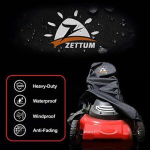 Zettum Push Lawn Mower Cover - Walk Behind Lawn Mower Covers Waterproof Heavy Duty, 600D Outdoor Push Mower Cover Universal with Storage Bag for Greenworks, EGO, Craftsman, Husqvarna, Honda and More