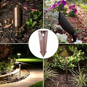 MIK Solutions Plastic Ground Replacement Landscape Light Stake Heavy Duty Direct Burial Light Ground Stakes for Low Voltage Landscape Lights Outdoor Landscape Lighting Ground Spike Garden Lights