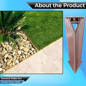 MIK Solutions Plastic Ground Replacement Landscape Light Stake Heavy Duty Direct Burial Light Ground Stakes for Low Voltage Landscape Lights Outdoor Landscape Lighting Ground Spike Garden Lights