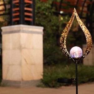 SHICHAO Solar Outdoor Waterproof Lights, Cracked Glass Ball Light for Garden Decoration, can be Given to Friends as Christmas Day Party Landscape Decoration.