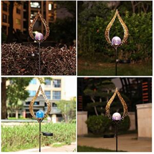 SHICHAO Solar Outdoor Waterproof Lights, Cracked Glass Ball Light for Garden Decoration, can be Given to Friends as Christmas Day Party Landscape Decoration.