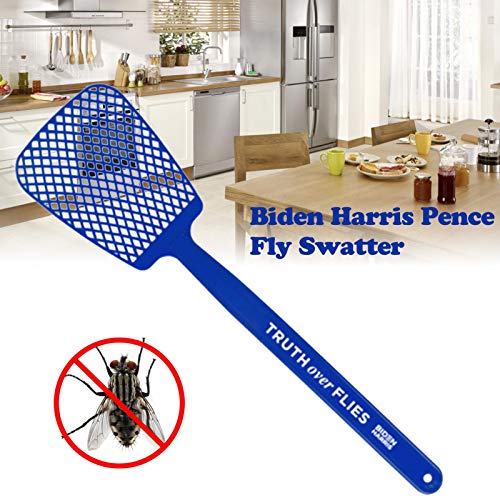 leveraYo Biden Harris Pence Fly Swatter, Durable Practical Tool with Non-Slip Holed Handle Swatter, Home Office Daily Portable Fly Swatter Home Office Car Room Portable Garden Yard