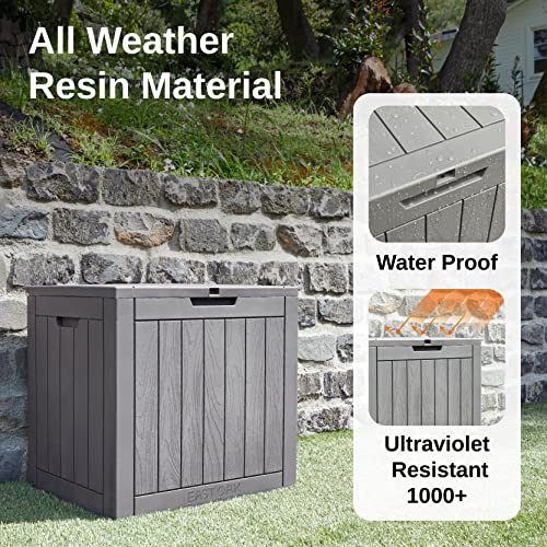 Rubbermaid Outdoor Deck Box, Extra Large, Weather Resistant, Gray for Lawn, Garden, Pool, Tool Storage, Home Organization & EAST OAK Deck Box, 31 Gallon Indoor/Outdoor Storage Box, Grey