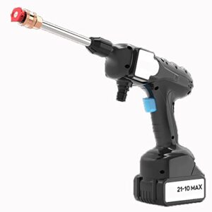 21v cordless power washer with accessories portable electric high pressure washer gun for cars gardens terraces windows cleaning works