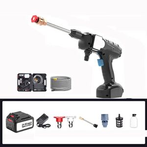 21V Cordless Power Washer with Accessories Portable Electric High Pressure Washer Gun for Cars Gardens Terraces Windows Cleaning Works