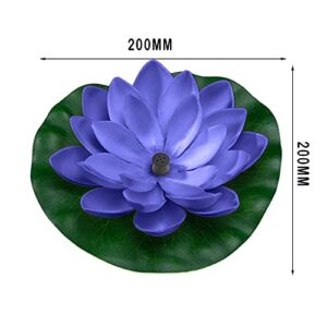 Yhjh Solar Waterscape Garden Floating Flower Fountains for Bird Bath, Fish Tank, Pool Inflatable Swimming Pool Toys (Blue, One Size)