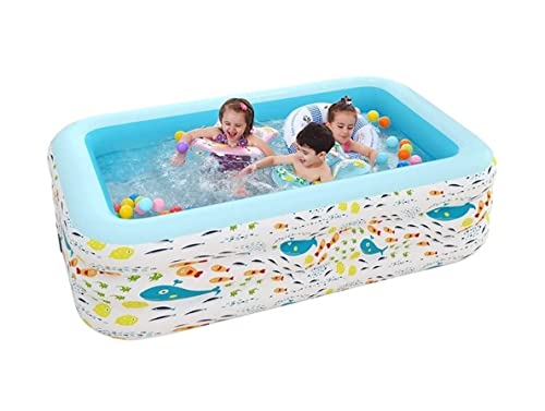 Inflatable Pool Family Pool Inflatable Swimming Pool Rectangular Blow Up Pool for Adults, 305 X 175 X 60 Cm Paddling Pool for Garden Summer Water Party (Size : 305cm*175cm*60cm)