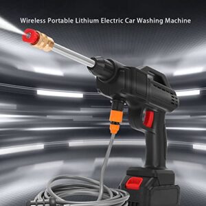 21V Cordless Car Wash Machine with Accessories Portable Electric Pressure Washer with Water Tank for Cars Gardens Terraces Windows Cleaning Works