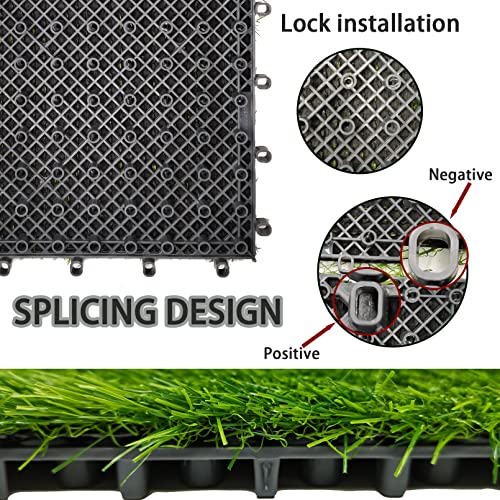 Hamiledyi Chicken Coop Grass Pads, Hen Nest Box Plastic Bedding Mats, Artificial Grass Turf Nesting Liners, Pet Garden Grass Tiles, Synthetic Poultry Bedding Pee Mats for Chickens Hens 6PCS