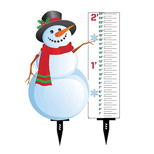 Snowflake Snow Measuring Instrument Snowmobile Snow Measuring Instrument Metal Snow Measuring Ruler Outdoor Garden Ornaments Shape Level (Beige, One Size)