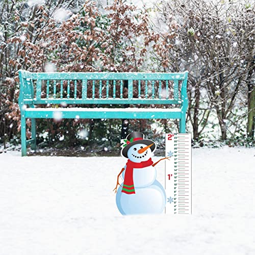 Snowflake Snow Measuring Instrument Snowmobile Snow Measuring Instrument Metal Snow Measuring Ruler Outdoor Garden Ornaments Shape Level (Beige, One Size)