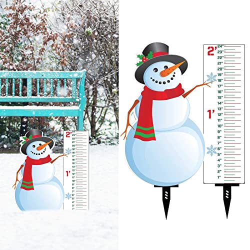 Snowflake Snow Measuring Instrument Snowmobile Snow Measuring Instrument Metal Snow Measuring Ruler Outdoor Garden Ornaments Shape Level (Beige, One Size)