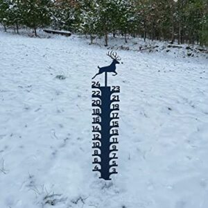 Snowflake Snow Meter Snowmobile Snow Meter Metal Snow Measuring Ruler Outdoor Garden Decoration