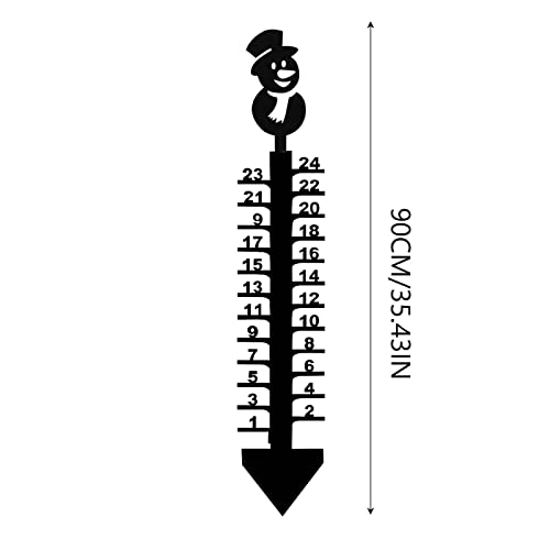 Snowflake Snow Meter Snowmobile Snow Meter Metal Snow Measuring Ruler Outdoor Garden Decoration