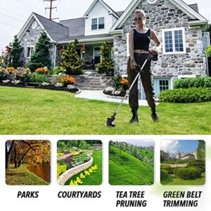 Windpost Electric Weed Wacker,650W Cordless Weed Eater,21V String Trimmers,Weed Wacker Cordless with Battery and Charger for Home Garden, Lawn, Yard, Bush Trimming & Pruning (Black)