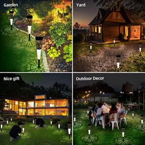 Vingtok Solar Pathway Lights 4 Pack, Solar Lights Outdoor Waterproof, 15 Hrs Long-Lasting LED Solar Powered Garden Path Lights for Walkway Yard Backyard Lawn Landscape Decorative (Warm White)