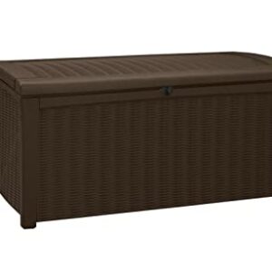 ALIDAM Deck Box Storage Box 110 Gallon Resin Deck Box-Organization and Storage for Patio Patio Deck Garden Furniture