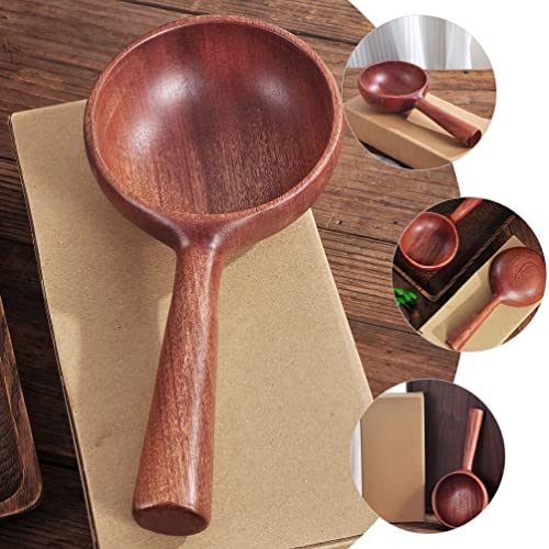 Cabilock Wooden Scoop Wooden Water Ladle Sauna Water Scoop Spa Spoon Bath Salts Spoon Japanese Style Water Ladle Dipper Bath Scoop Cup for Water Sauna Garden Wood Water Scoop Meatball Scoop