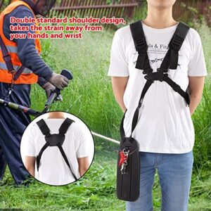 YILUFA Trimmer Harness Strap,Universal Trimmer Double Shoulder Strap Mower Nylon L-Shaped Belt for Brush Cutter Garden