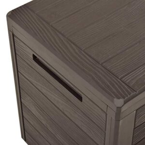 INLIFE 77 Gallon Garden Storage Box Outdoor Cushion Deck Patio Storage Chest Storing Pillow Tool Box Blanket Indoor Interior Container 45.7"x17.3"x21.7"(Brown)