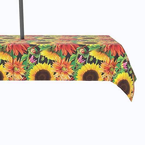 Fabric Textile Products, Inc. Water Resistant, Outdoor, 100% Polyester, 60x84, Sunflower Garden