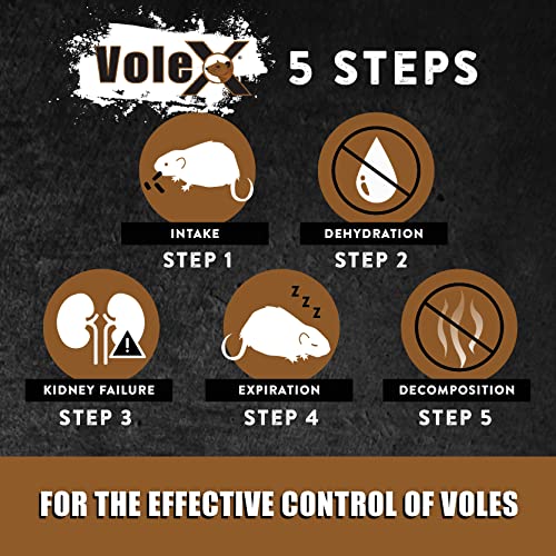 VoleX - Effective Against All Species of Voles. Safe for use Around People, Pets, Livestock, and Wildlife