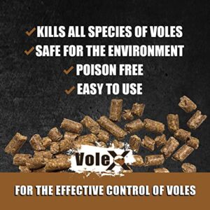 VoleX - Effective Against All Species of Voles. Safe for use Around People, Pets, Livestock, and Wildlife