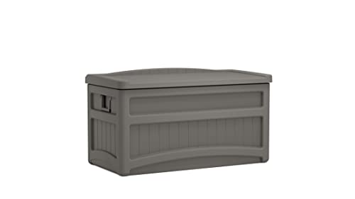 Suncast 73 Gallon Indoor/Outdoor Medium Deck Storage Box, Stoney