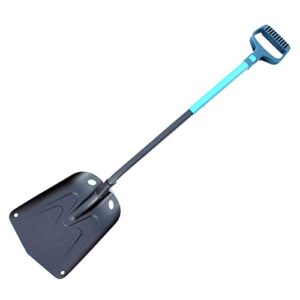 snow shovel for driveway – car snow shovel large capacity foldable lightweight aluminum alloy telescopic portable snow shovel parent child play snow garden camping shovel