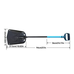 Snow Shovel for Driveway - Car Snow Shovel Large Capacity Foldable Lightweight Aluminum Alloy Telescopic Portable Snow Shovel Parent Child Play Snow Garden Camping Shovel