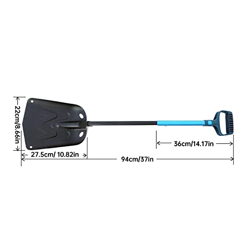 Snow Shovel for Driveway - Car Snow Shovel Large Capacity Foldable Lightweight Aluminum Alloy Telescopic Portable Snow Shovel Parent Child Play Snow Garden Camping Shovel