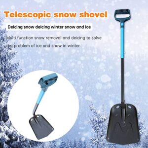 Snow Shovel for Driveway - Car Snow Shovel Large Capacity Foldable Lightweight Aluminum Alloy Telescopic Portable Snow Shovel Parent Child Play Snow Garden Camping Shovel