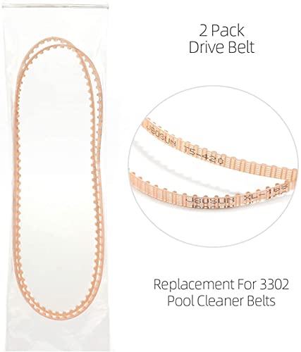 Pool Cleaner Drive Belts Replacement - for Aquabot Parts 3302 A3302PK Pool Cleaner Belts - 2 Pack