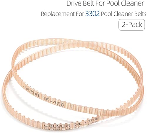 Pool Cleaner Drive Belts Replacement - for Aquabot Parts 3302 A3302PK Pool Cleaner Belts - 2 Pack