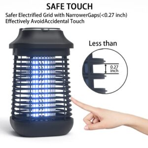 Bug Zapper Outdoor/Indoor,Mosquito Zapper 4200V High Powered Waterproof Electronic Mosquito Killer,15W UVA Mosquito Lamp Bulb,Fly Traps Patio Insects Killer,Trap Killer for Home,Kitchen, Backyard