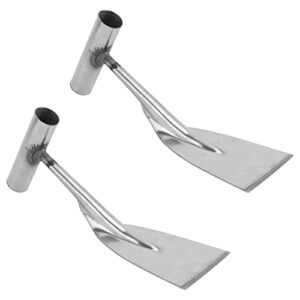 hemoton kids toys hand tools 2pcs stainless steel digging shovel outdoor explore snow shovel garden tool for summer gardening camping transplanting () bonsai tools kid toys