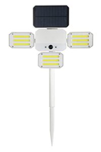 bionic floodlight deluxe white by bell+howell solar lights outdoor motion sensor led outdoor lights swiveling light 108 high power led bulbs in adjustable panels for garden patio as seen on tv