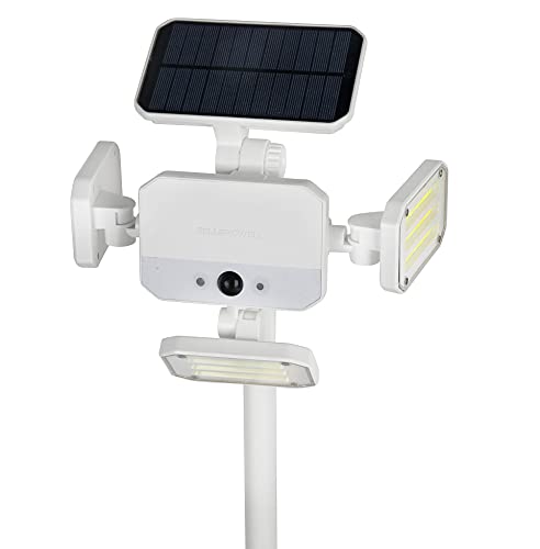 Bionic Floodlight Deluxe White by Bell+Howell Solar Lights Outdoor Motion Sensor LED Outdoor Lights Swiveling Light 108 High Power LED Bulbs in Adjustable Panels for Garden Patio As Seen On TV