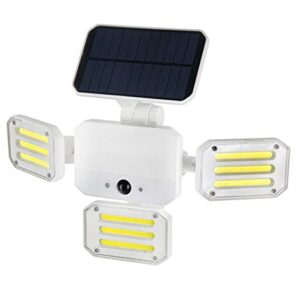 Bionic Floodlight Deluxe White by Bell+Howell Solar Lights Outdoor Motion Sensor LED Outdoor Lights Swiveling Light 108 High Power LED Bulbs in Adjustable Panels for Garden Patio As Seen On TV