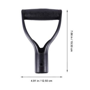 YARDWE Metal Joycon Snow Shovel Handle D Shaped Garden Shovel Spade Rake Plastic Grip Raking Tools Handle Replacement for Home Shop 32mm Metal Pooper Scooper