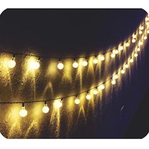 Solar String Lights Globe 38 Feet 66 Crystal Balls Waterproof LED Fairy Lights 8 Modes Outdoor Starry Lights Solar Powered String Light for Garden Yard Home Party Wedding Decoration (Warm White)